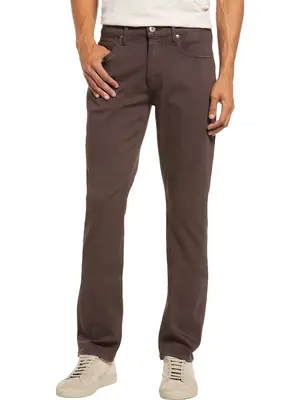 Paige TRANSCEND Federal Slim Straight Leg Jeans Seal Brown