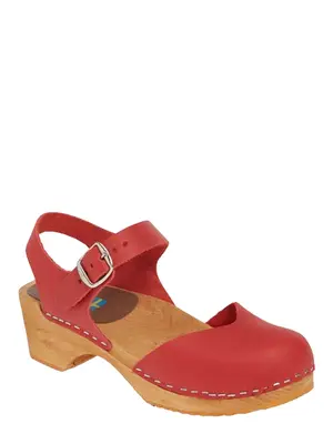 Mia MIA Sofia Clog Sandal Red Leather