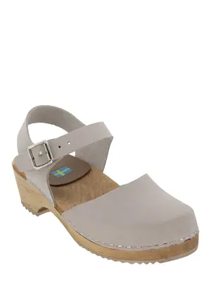 Mia MIA Sofia Clog Sandal Taupe Leather