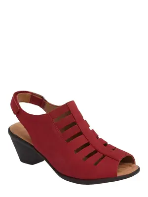 COMFORTIVA Comfortiva Faye Sandals Ruby Red Nubuck Leather