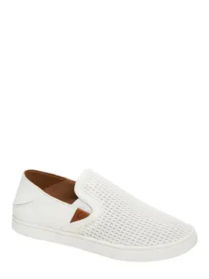 Olukai OluKai Pehuea Slip-On Sneaker Bright White Fabric