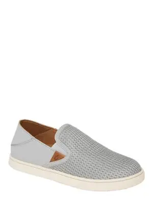 Olukai Pehuea Slip-on Sneaker - Pale Grey/grey Fabric