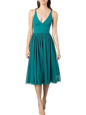 Dress The Population Dress The Population Alicia Mixed Media Midi Dress Capri