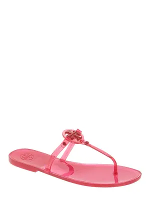 Tory Burch Tory Burch Mini Miller Jelly Thong Sandal Red Oranges