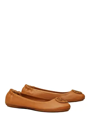 Tory Burch Tory Burch Minnie Travel Ballet Flat Bourbon Miele