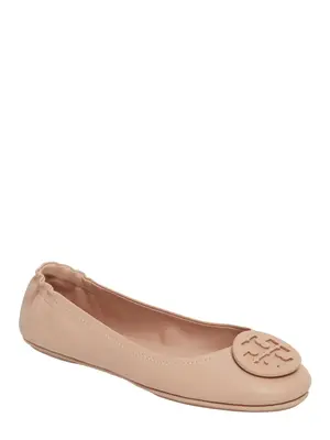 Tory Burch Tory Burch Minnie Travel Ballet Flat Goan Sand