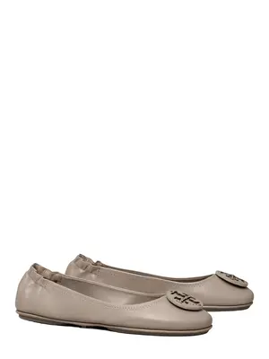Tory Burch Tory Burch Minnie Travel Ballet Flat Gray Heron / Gray Heron