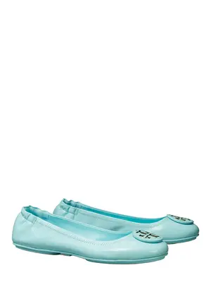 Tory Burch Tory Burch Minnie Travel Ballet Flat Island Blue