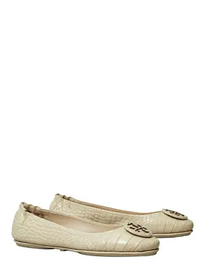 Tory Burch Tory Burch Minnie Travel Ballet Flat Jamaica Sand