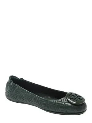 Tory Burch Tory Burch Minnie Travel Ballet Flat Pine Tree