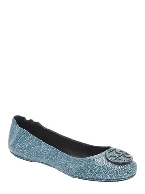 Tory Burch Tory Burch Minnie Travel Ballet Flat Razza Blue