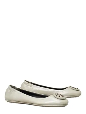 Tory Burch Tory Burch Minnie Travel Ballet Flat Stone Gray