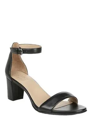 Naturalizer True Colors Vera Ankle Strap Sandal - Black Leather