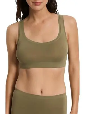Hanro HANRO Touch Feeling Crop Top Covert Green