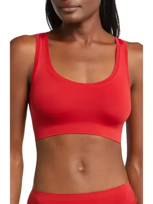 Hanro Touch Feeling Crop Top Garnet Red
