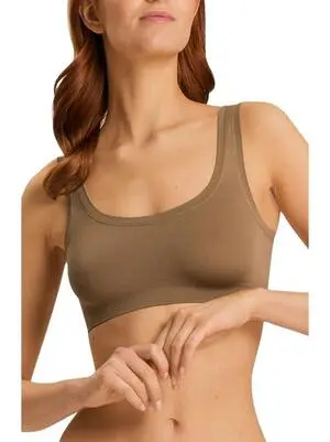 Hanro Touch Feeling Crop Top Walnut