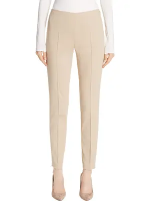 Akris Akris Melissa Slim Techno Cotton-Blend Trousers Sand