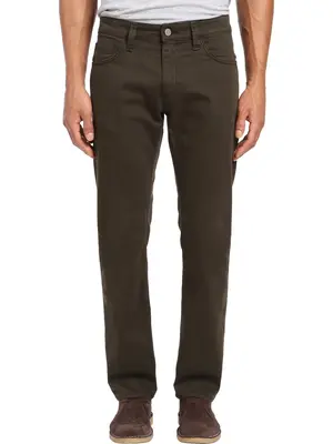MAVI Mavi Jeans Zach Straight Leg Twill Pants Dark Green Twill