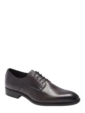 Nordstrom Dax Plain Toe Derby Dark Grey Leather