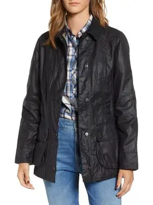 Barbour Beadnell Waxed Cotton Jacket - Navy