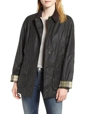Barbour Beadnell Waxed Cotton Jacket - Olive