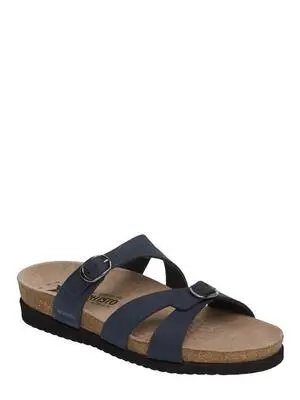 Mephisto Hannel Sandal - Navy Nubuck Leather