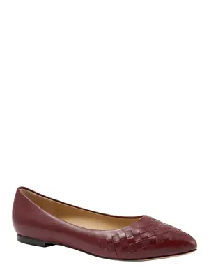 Trotters Trotters Estee Woven Flats Dark Red Leather