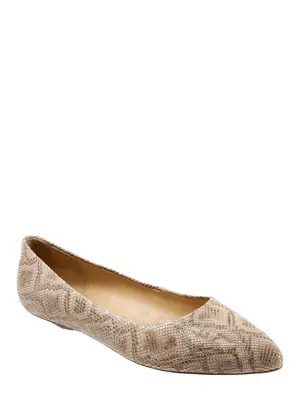 Trotters Trotters Estee Woven Flats Nude Snake Print Leather