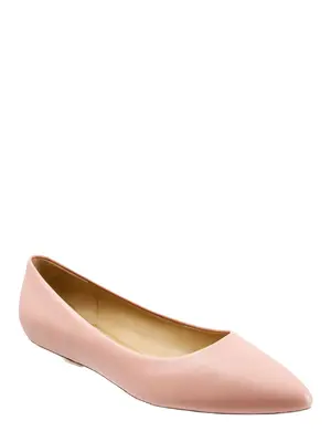 Trotters Trotters Estee Woven Flats Pale Pink Leather