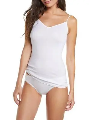 Hanro Seamless V-neck Camisole - White