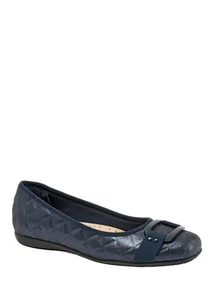 Trotters Trotters Sizzle Flat Navy Leather