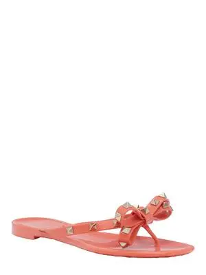 Valentino Garavani Rockstud Jelly Flip Flop - Coral