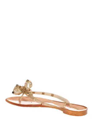Valentino Garavani Valentino Garavani Rockstud Jelly Flip Flop Oro Metallic Gold