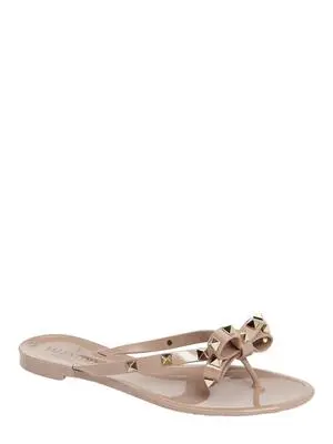 Valentino Garavani Valentino Garavani Rockstud Jelly Flip Flop P45 Poudre