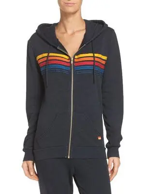 AVIATOR NATION Aviator Nation 5-Stripe Zip Hoodie