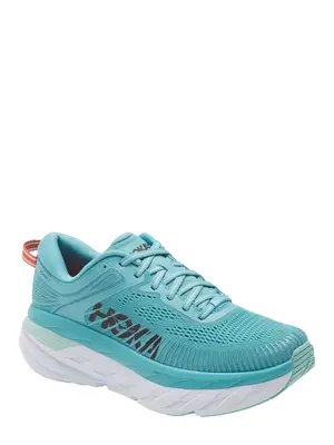 HOKA® Bondi 7 Running Shoe Aquarelle/ Eggshell Blue