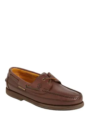Mephisto Mephisto Hurrikan Boat Shoe Brown Leather