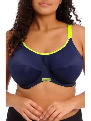 Elomi Energise Full Figure Sports Bra - Navy