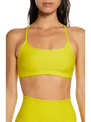 Beyond Yoga Space Dye Slim Racerback Sports Bra Lemon-citron