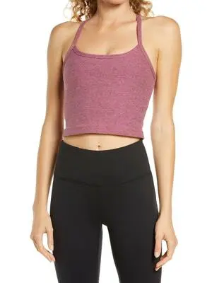 Beyond Yoga Beyond Yoga Space Dye Slim Racerback Crop Tank Pale Plum Heahter