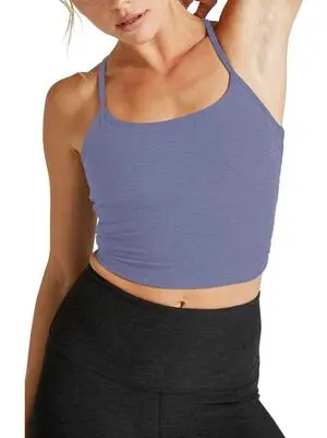 Beyond Yoga Beyond Yoga Space Dye Slim Racerback Crop Tank Periwinkle Cloud Heather