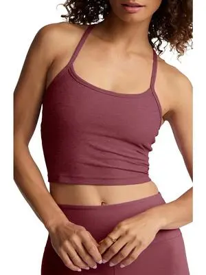 Beyond Yoga Beyond Yoga Space Dye Slim Racerback Crop Tank Smooth Mauve Heather