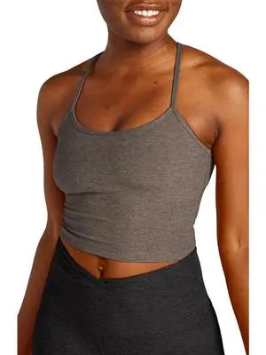 Beyond Yoga Beyond Yoga Space Dye Slim Racerback Crop Tank Soft Umber Heather