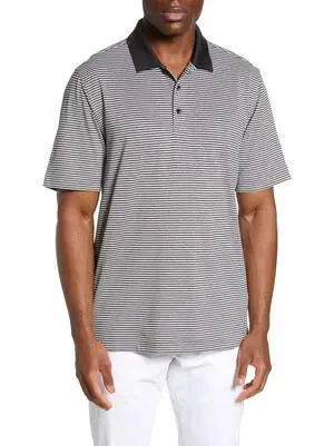 Cutter & Buck Forge Drytec Stripe Performance Polo - Black