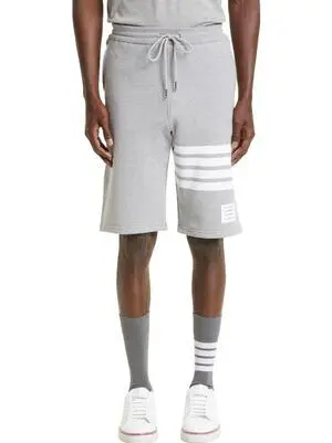 Thom Browne Thom Browne Four Bar Sweat Shorts Light Grey