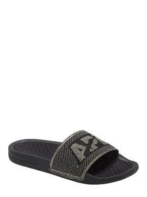 Apl APL Big Logo Techloom Knit Sport Slide Black / Gold / Silver