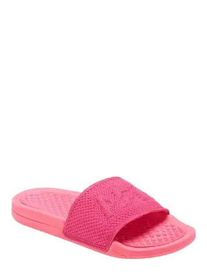 Apl APL Big Logo Techloom Knit Sport Slide Metallic Neon Pink