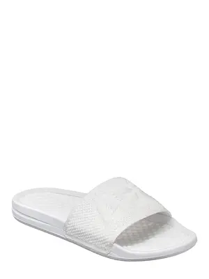 Apl APL Big Logo Techloom Knit Sport Slide Metallic Pearl / White