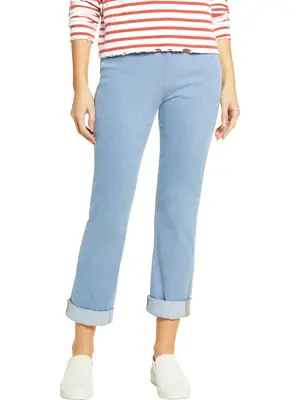 Lyssé LYSSÉ Boyfriend High-Rise Denim Jeans Bleached Blue
