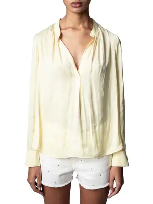 Zadig&Voltaire Zadig & Voltaire Tink Satin Blouse Butter